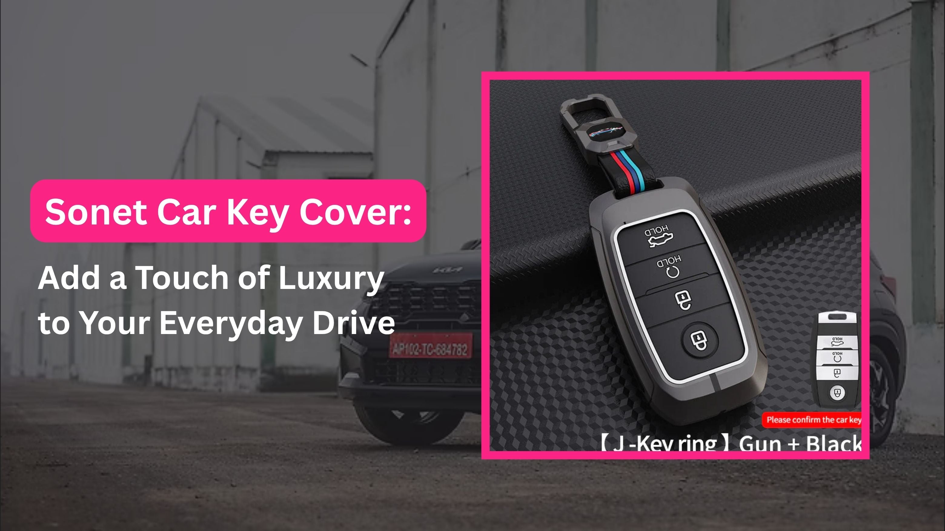 Sonet Car Key Cover – Premium Luxury Car Key Cover for KIA Sonet ...