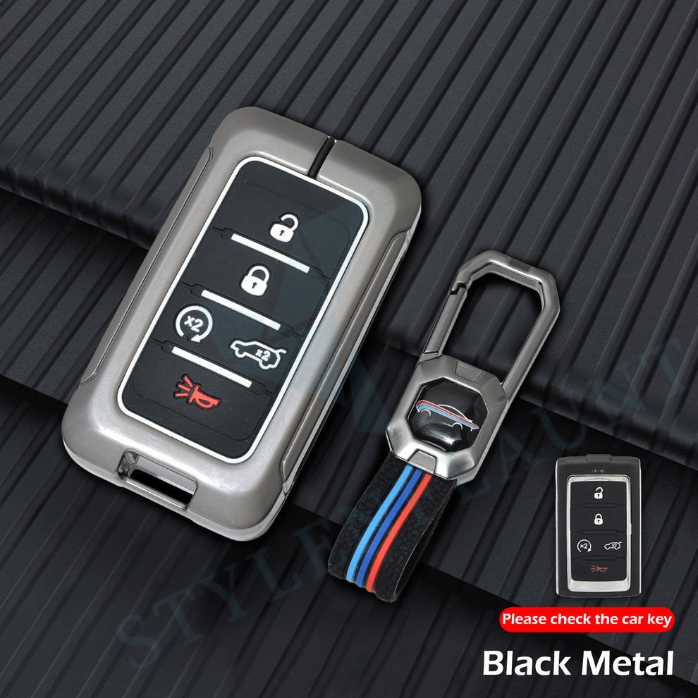 Grand Cherokee 2022-2024 Luxury Premium Metal Smart Car Key Cover Soft ...